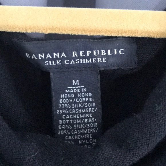 Banana Republic | Tops | Sulk Cashmere Shell In Black | Poshmark